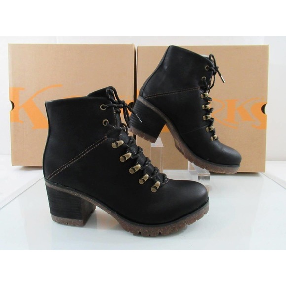 Kork-Ease | Shoes | Korks Erica Lace Up Combat Boots Lug Sole Black ...